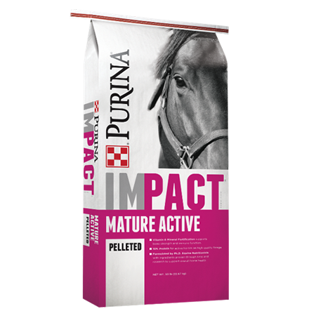 Purina Impact Mature Active Pelleted Horse Feed - D&D Feed & Supply