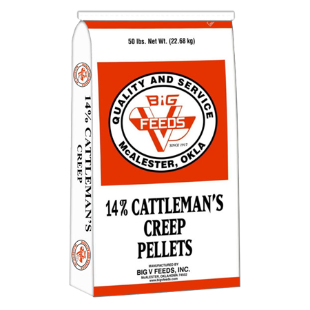 Big V 14% Cattleman’s Creep Pellets - D&D Feed & Supply