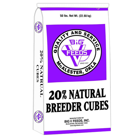 Big V 20% Natural Breeder Cubes - D&D Feed & Supply